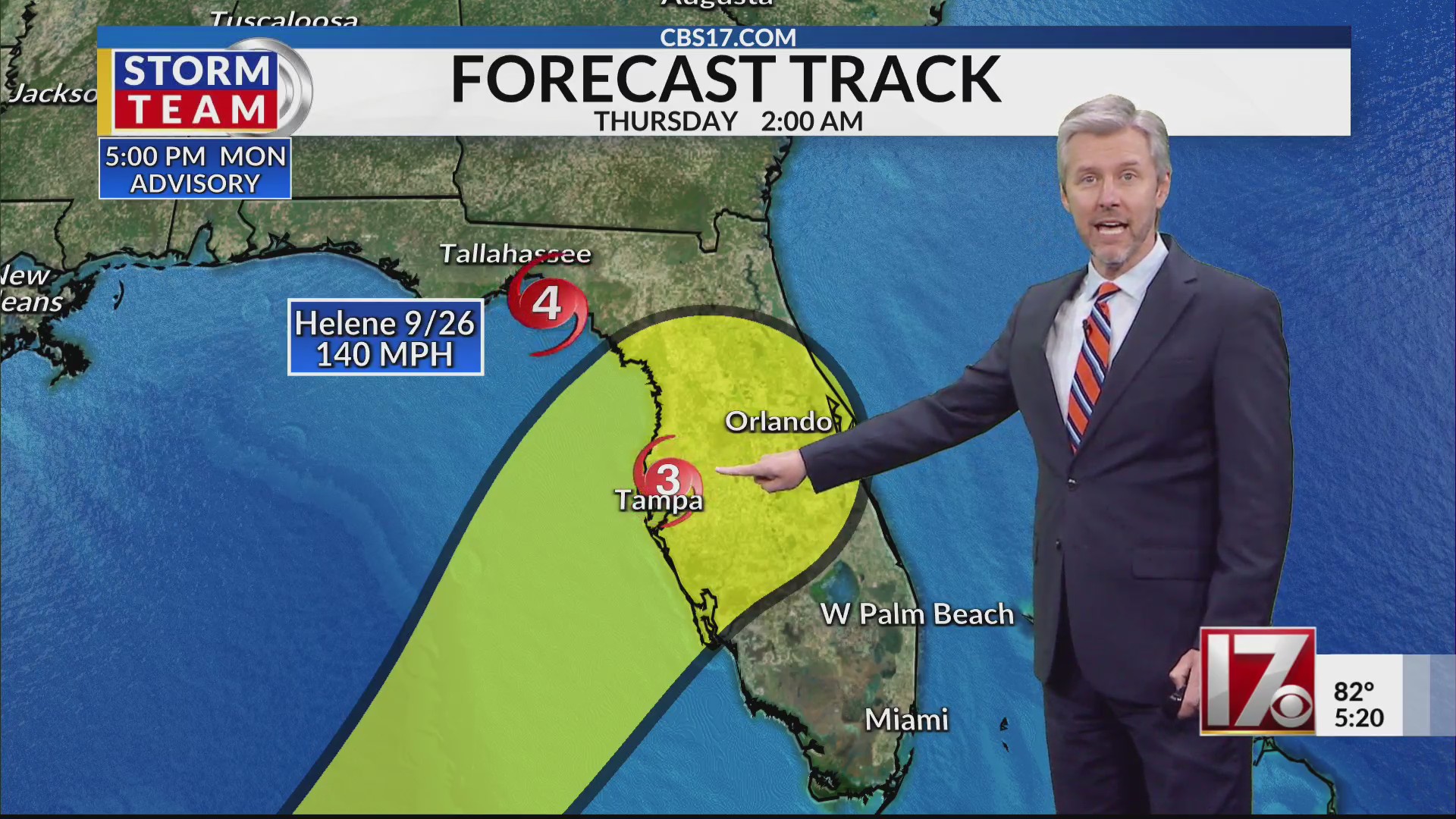 Hurricane Milton – 5 p.m. Monday update – CBS17.com
