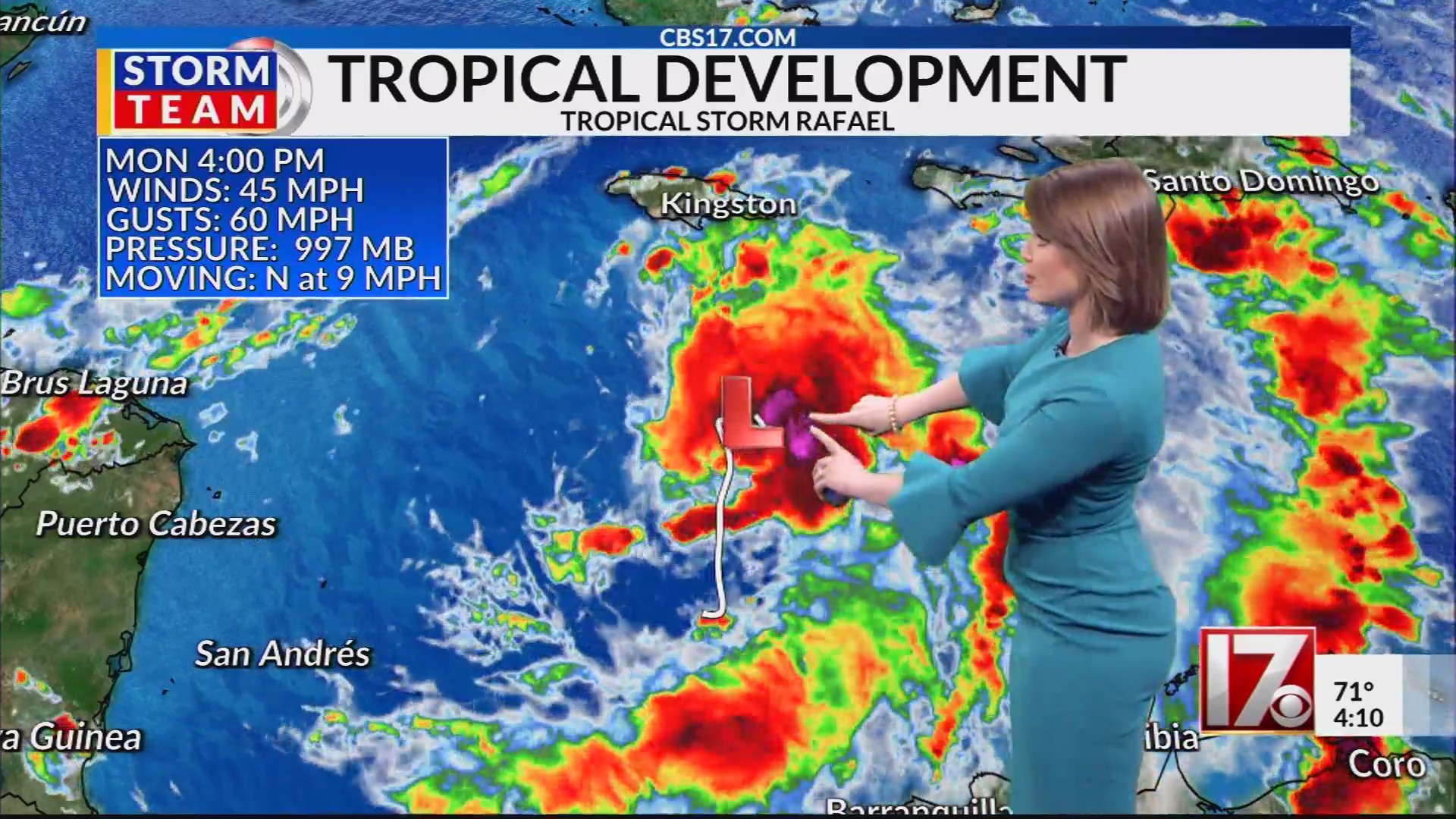 Tropical Storm Rafael forms, Cat. 2 hurricane possible – CBS17.com