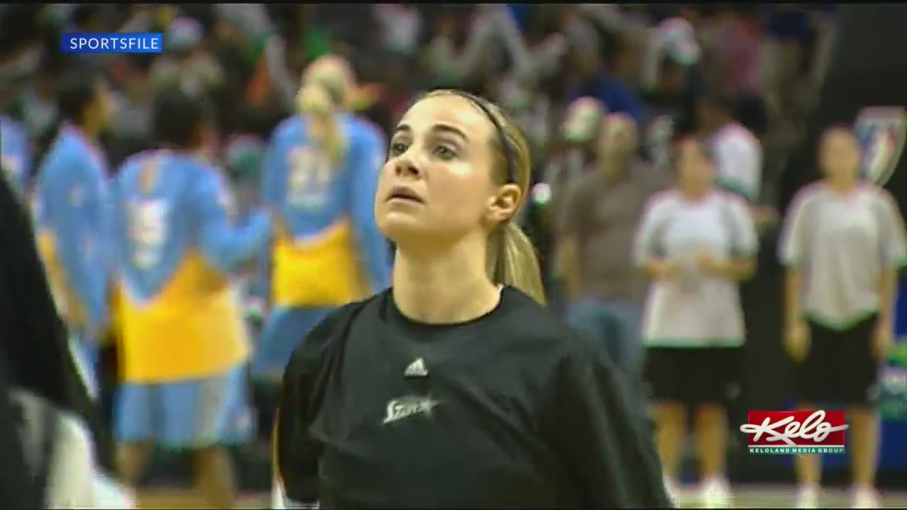 Las Vegas Aces’ head coach and South Dakota native Becky Hammon speaks ...