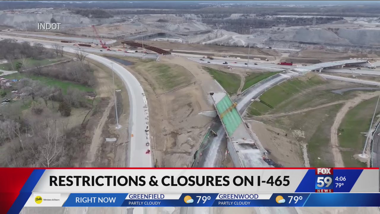 Westbound I-465 lane, ramp closures starting Friday night – Fox 59