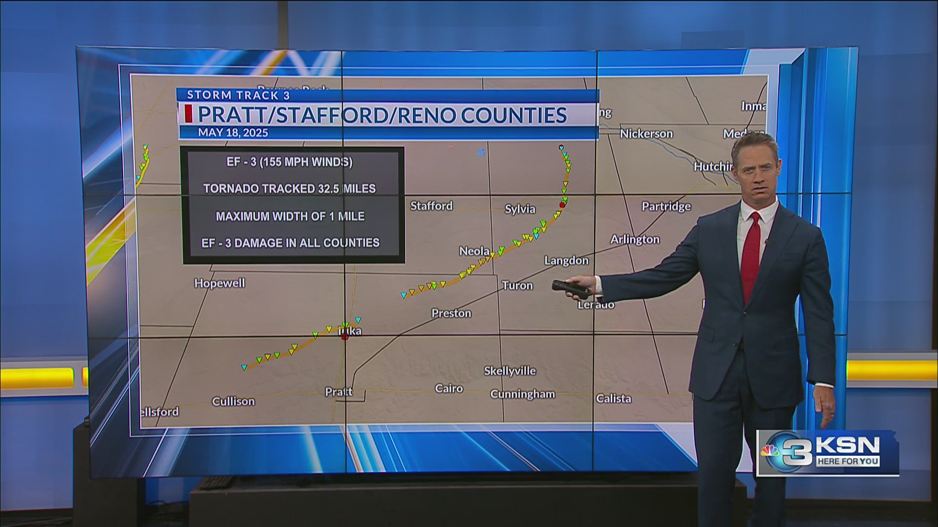 EF-3 tornadoes hit Kiowa, Pratt, Stafford and Reno counties – KSN-TV