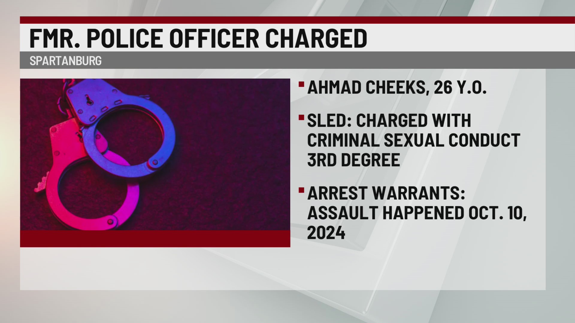 Former Spartanburg officer charged with sexual misconduct – WSPA 7NEWS