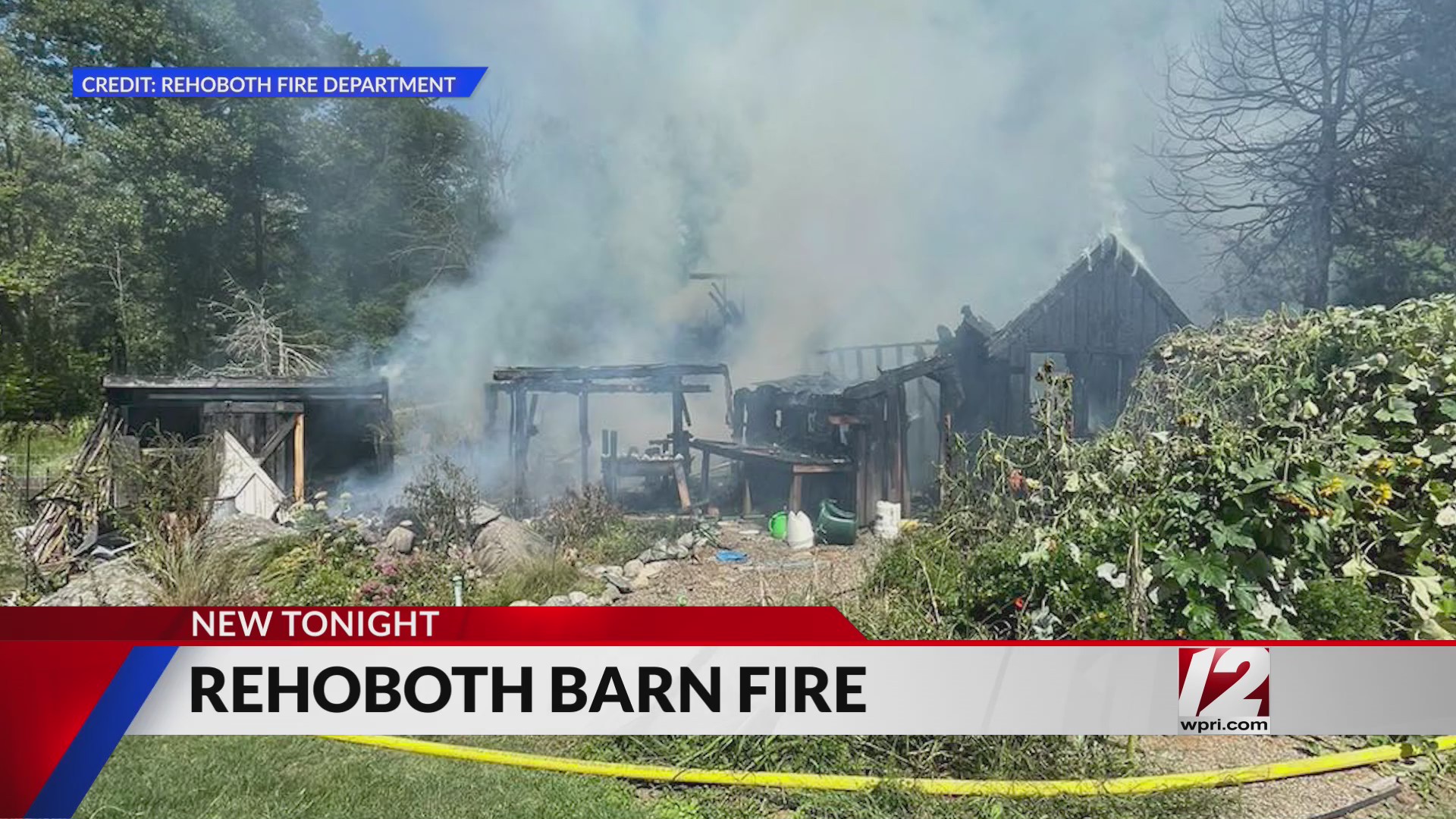 Crews battle barn fire in Rehoboth – WPRI.com