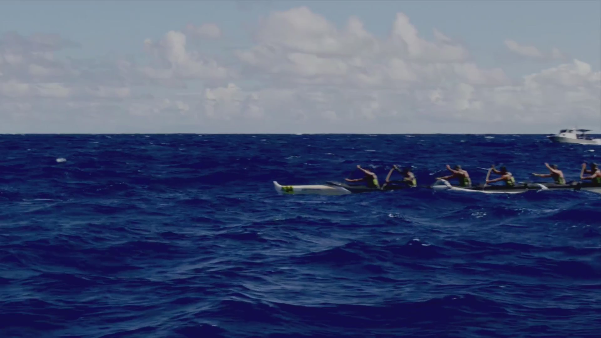 #34 Keaukaha Canoe Club makes their way across the Kaiwi Channel in the ...