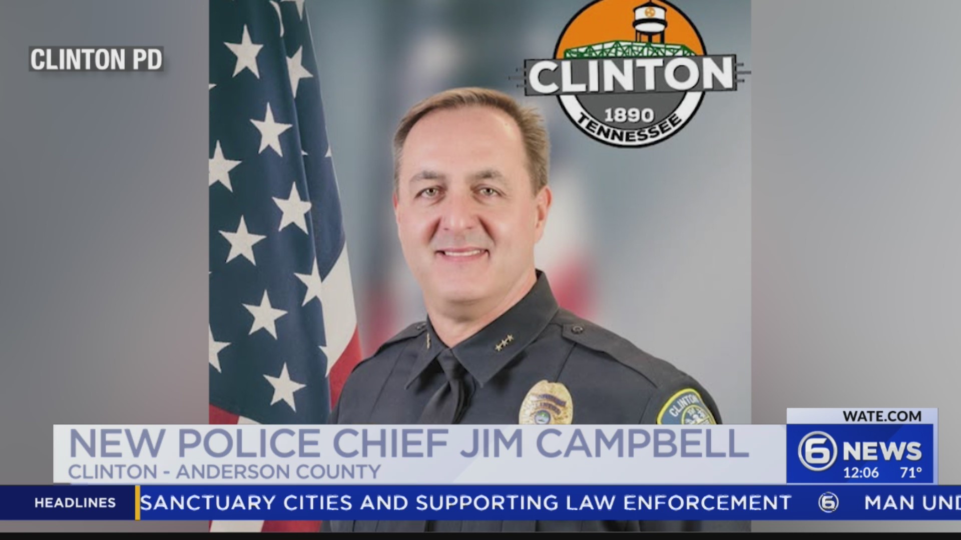 Jim Campbell promoted to chief of police in Clinton – WATE 6 On Your Side