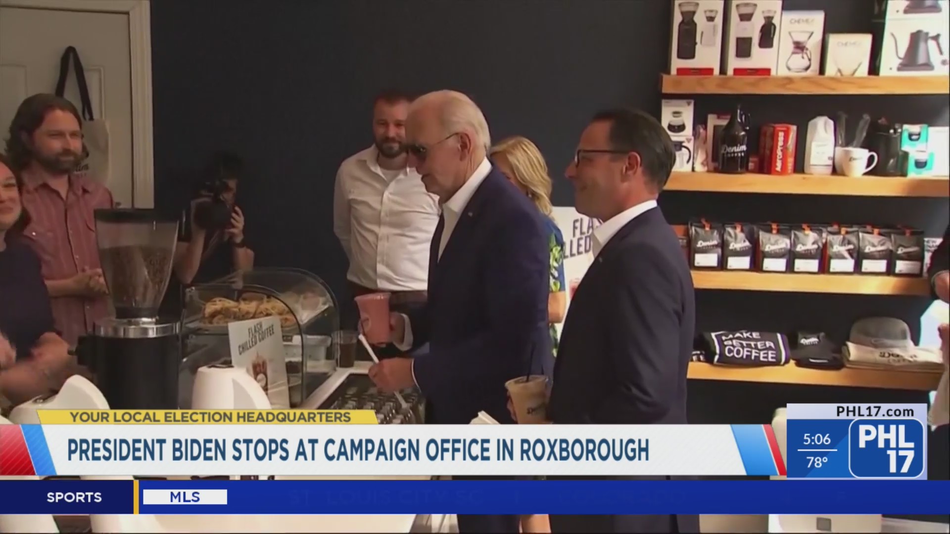 Biden stops in Roxborough to speak to campaign workers – PHL17.com