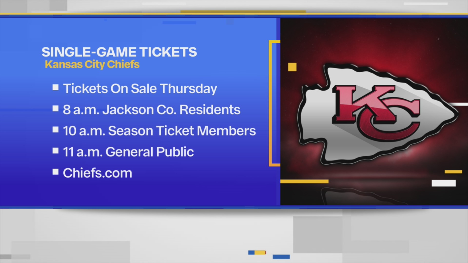 KC Chiefs announce season opener, single-game tickets – FOX 4 Kansas ...