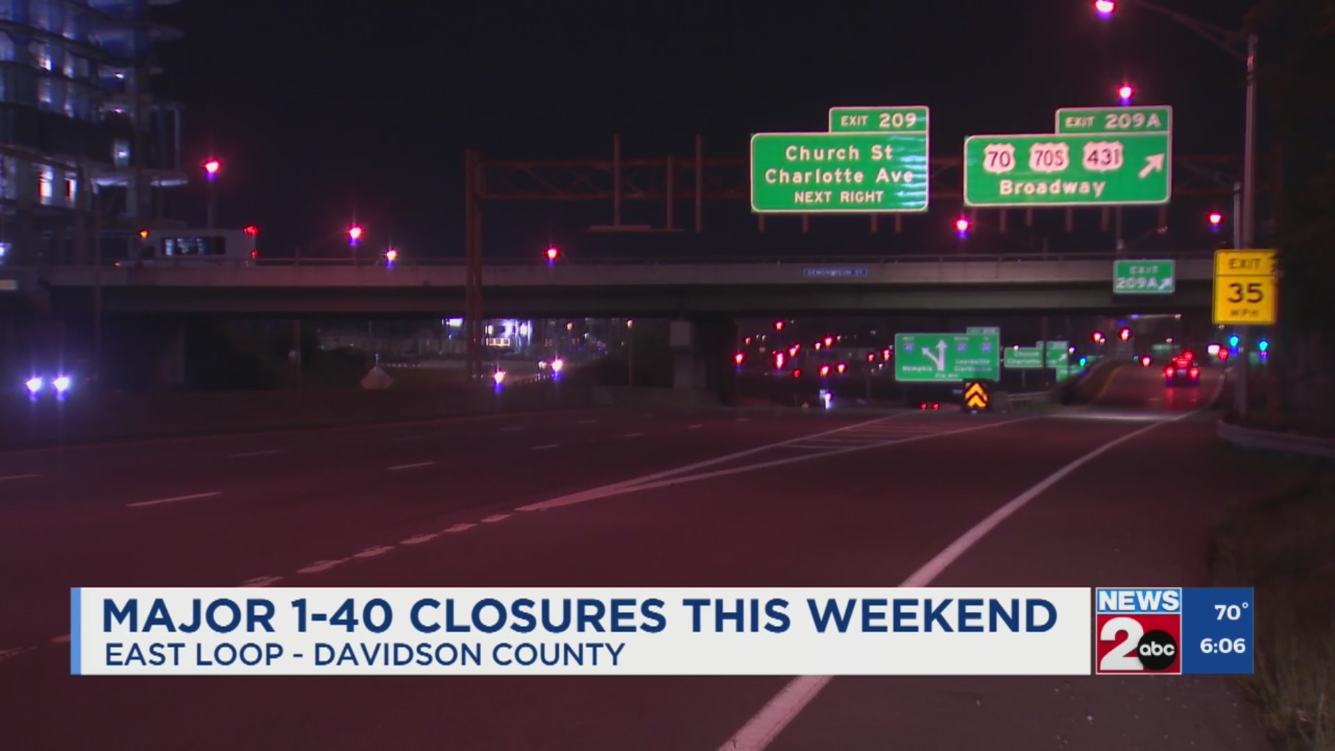 East loop of I-40 closed this weekend – WKRN News 2