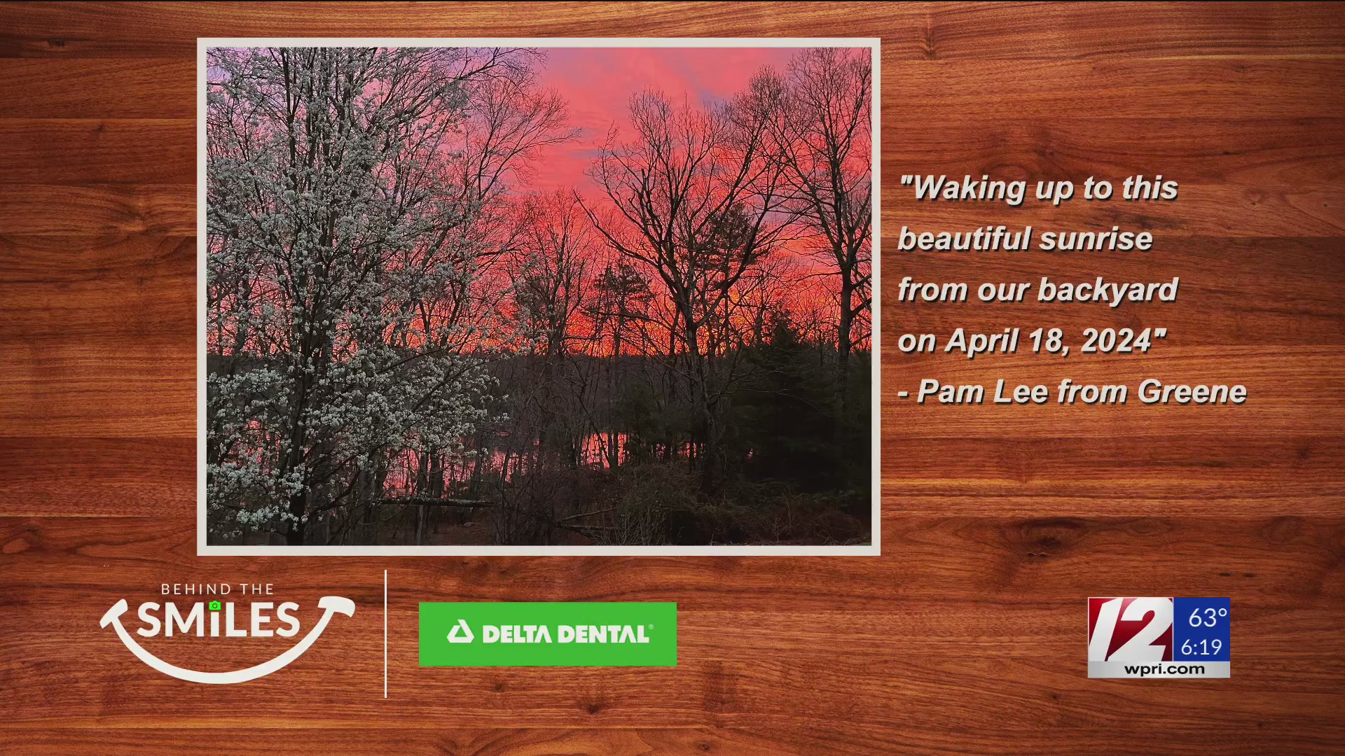 Behind the Smiles Winning Photo for 4/29/24 – Pam Lee – WPRI.com