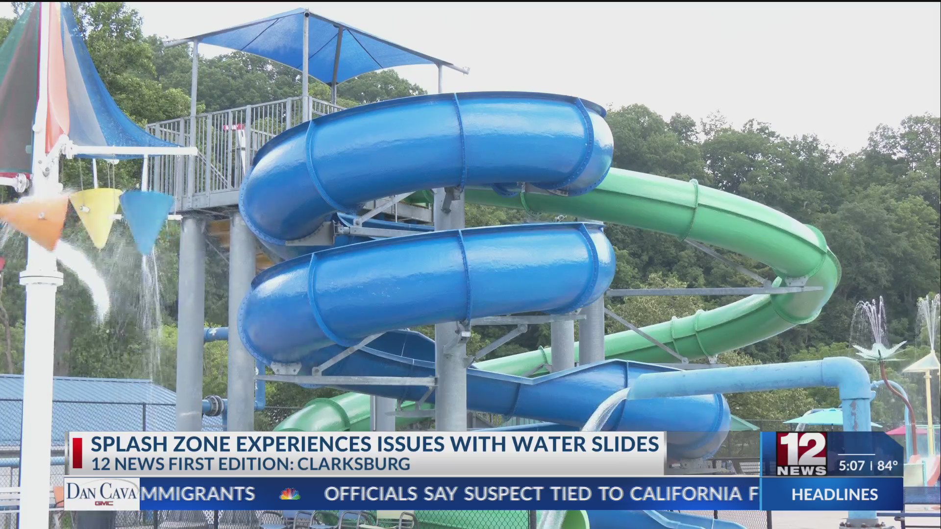 Clarksburg Splash Zone Experiences Issues With Water Slides Wboy
