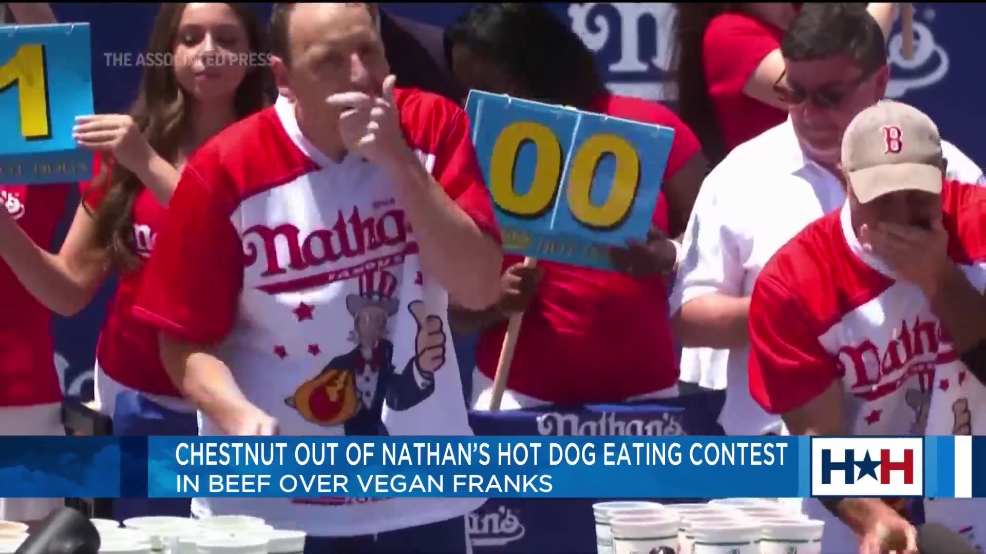 Dog fight! Joey Chestnut ‘gutted’ to be out of July 4 hot dog eating ...