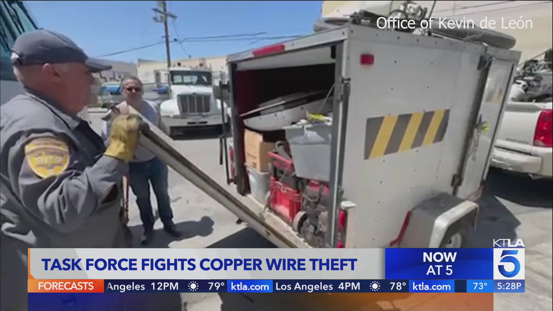 L.A. task force cracking down on copper wire thefts – KTLA