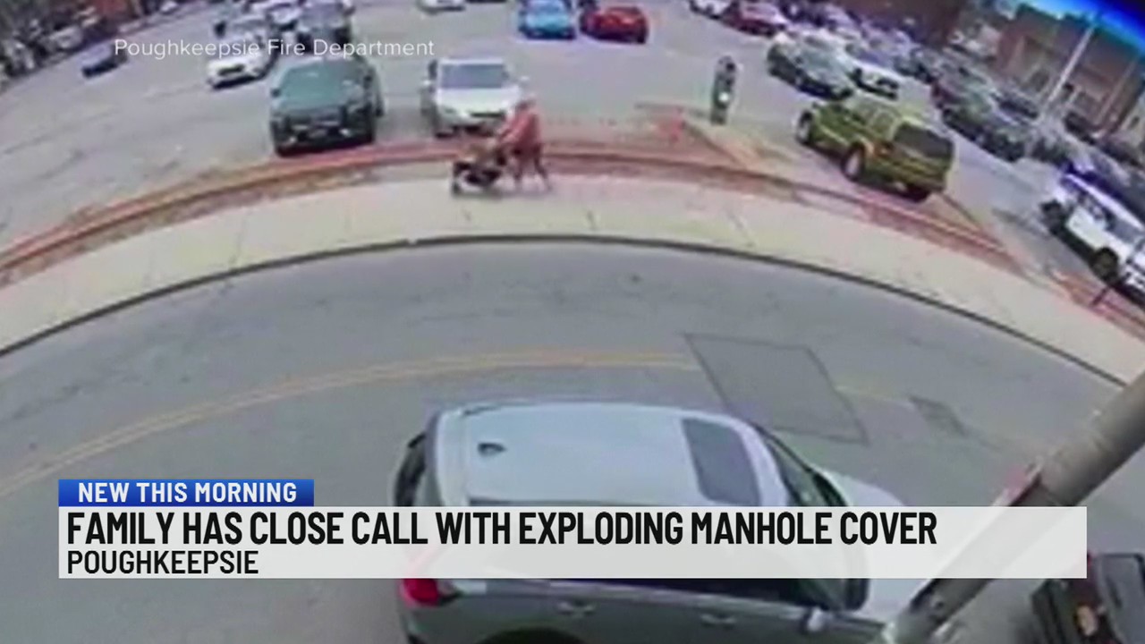 Family has close call with exploding manhole cover in Poughkeepsie ...