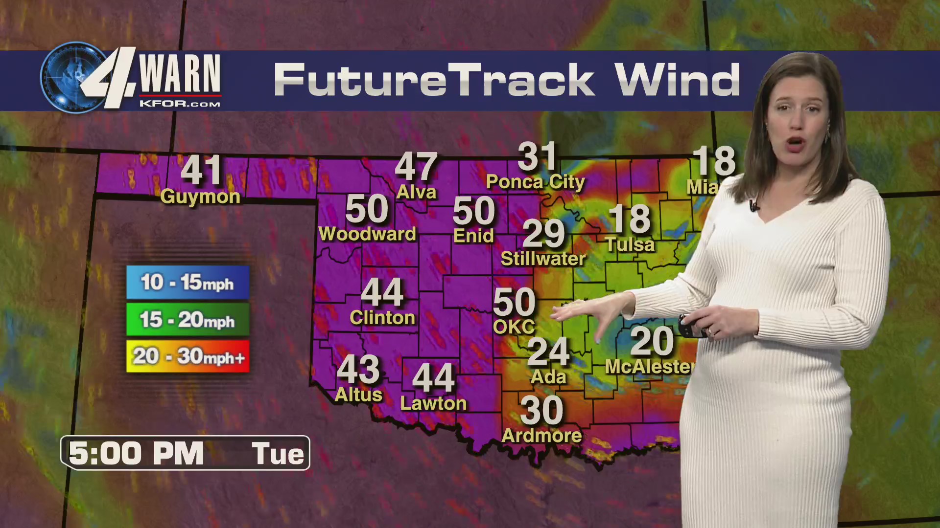 Meteorologist Emily Sutton tracks high winds Tuesday afternoon and ...