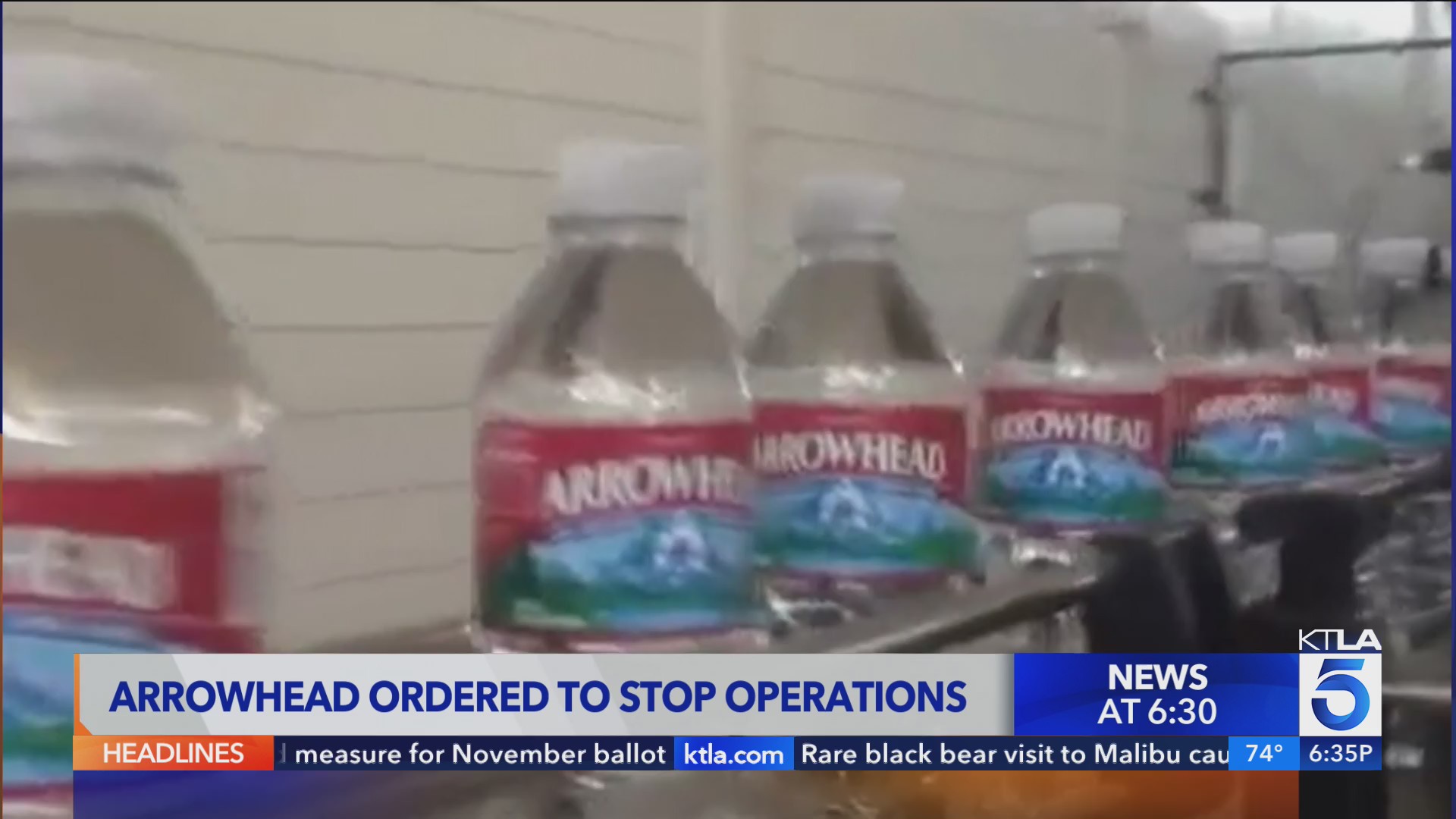Arrowhead water bottler ordered to stop operations in San Bernardino ...