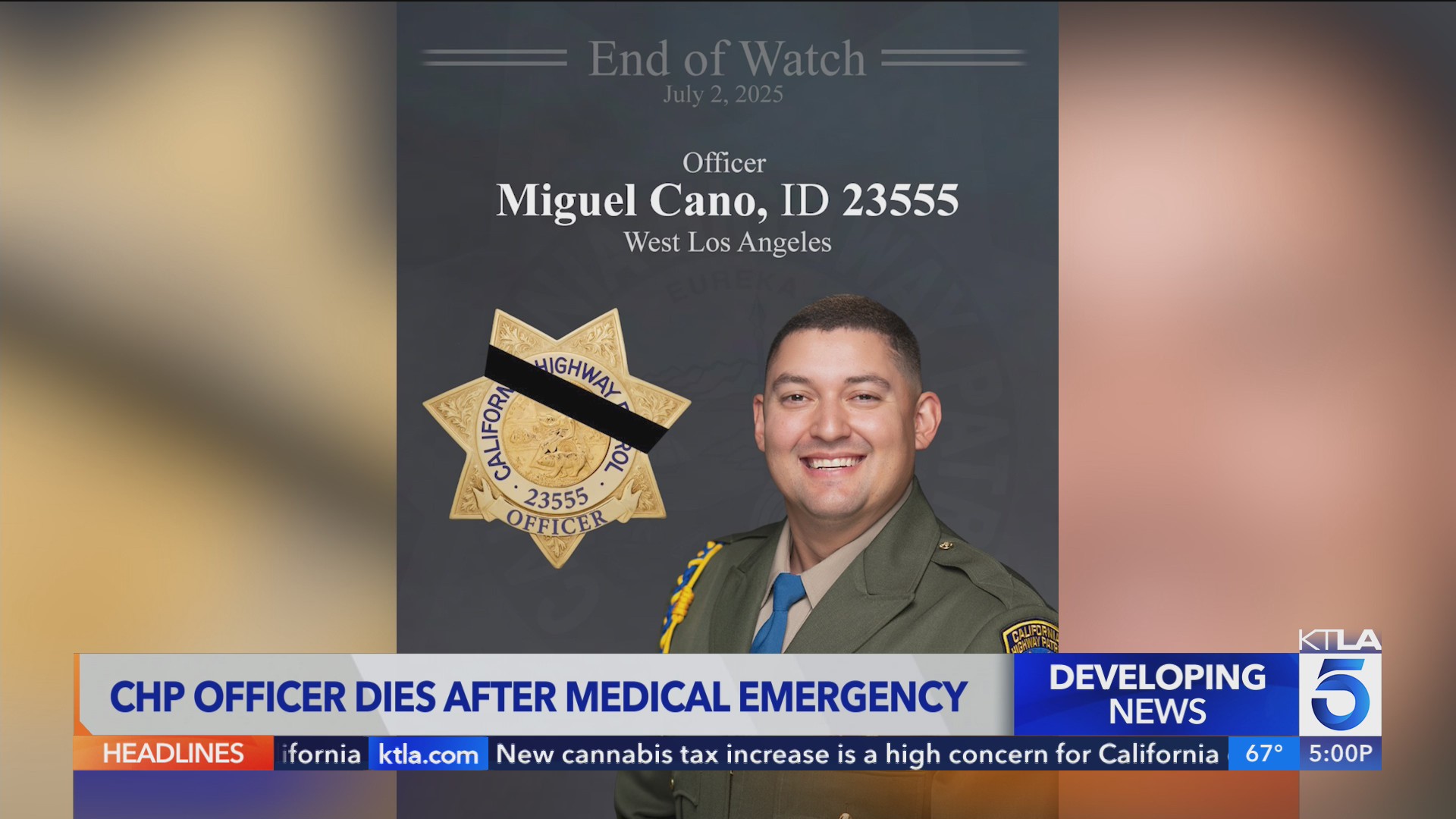 CHP officer dies in crash after suspected medical emergency – KTLA