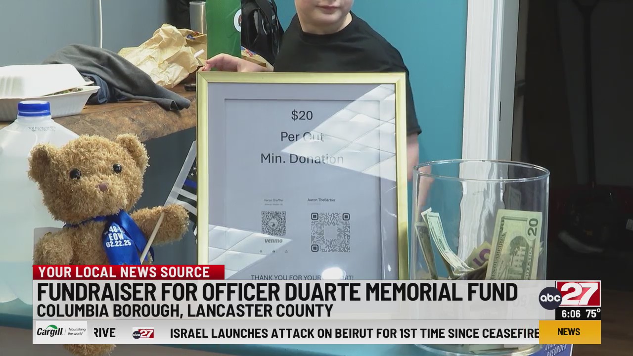 Local barbershop hosts fundraiser for fallen officer Andrew Duarte – ABC27