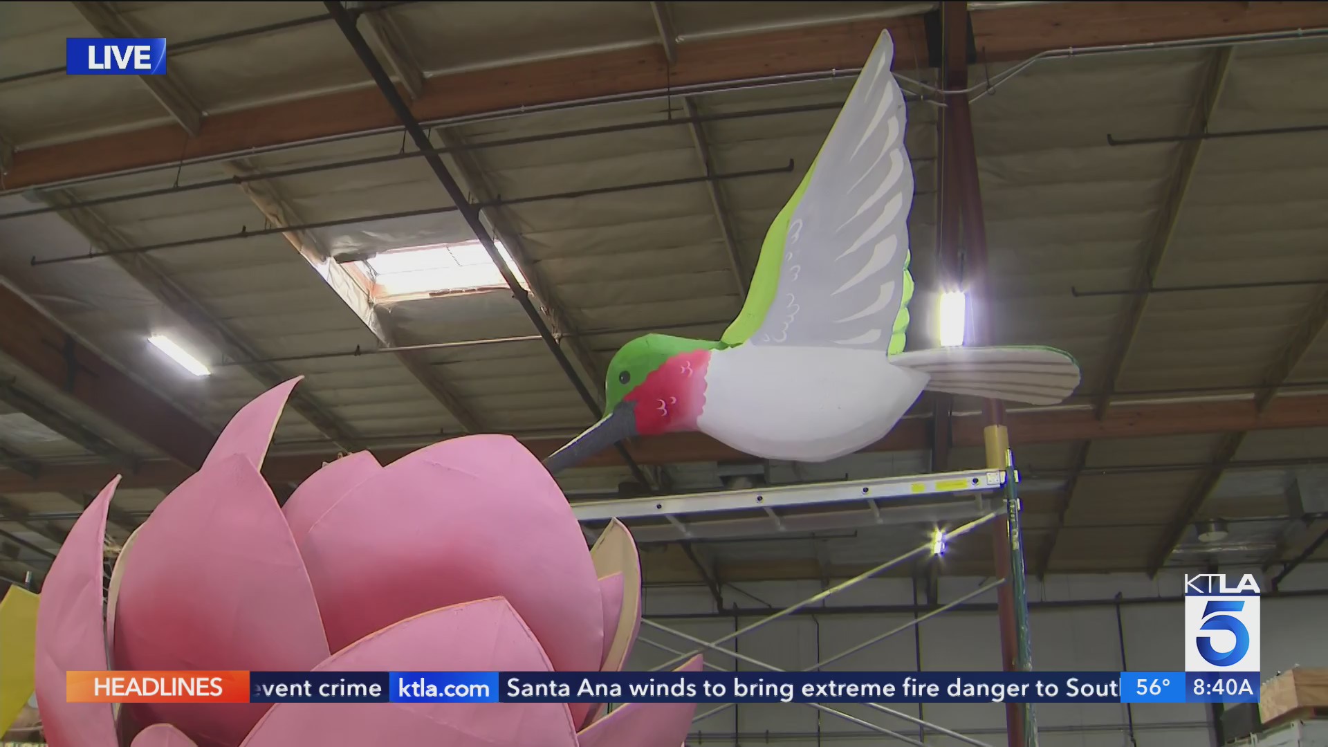 Rose Parade Float Construction: Phoenix Decorating Company – KTLA
