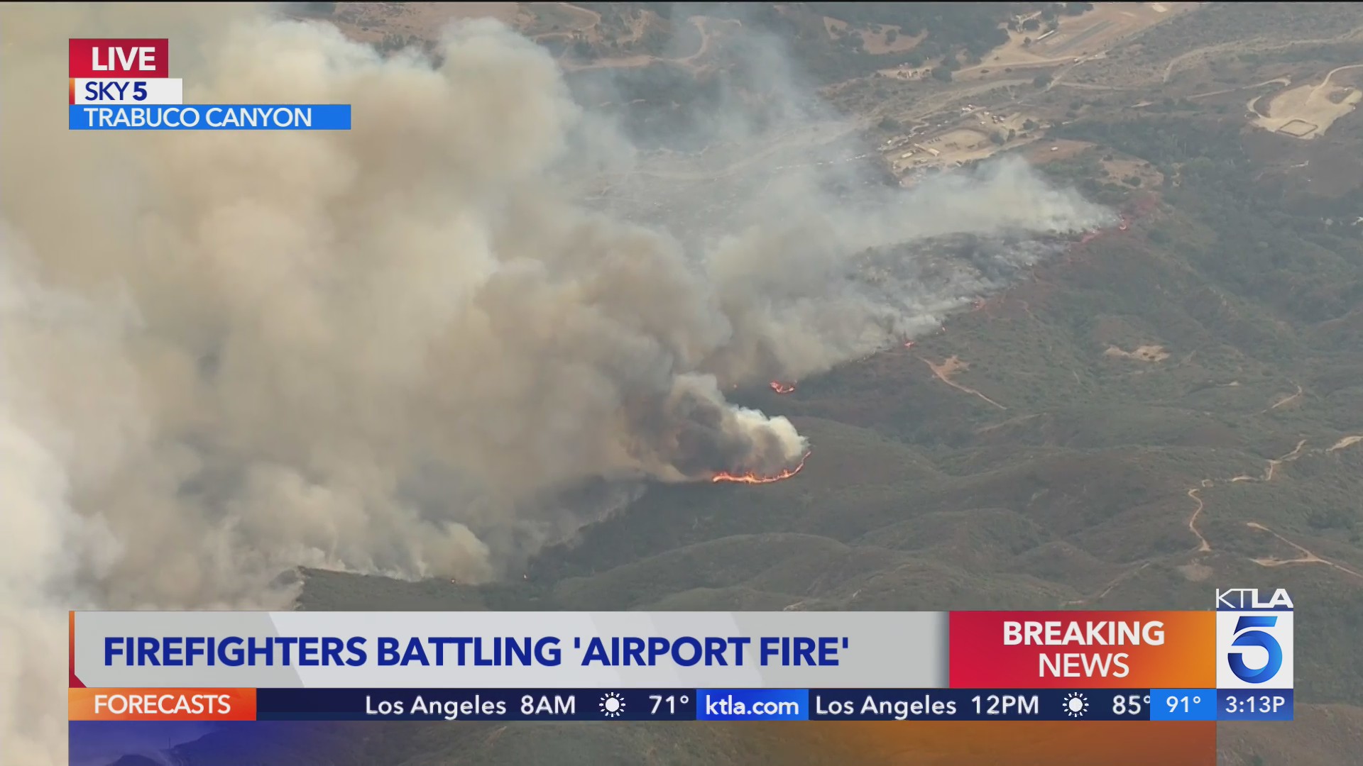 Large wildfire erupts in Orange County – KTLA