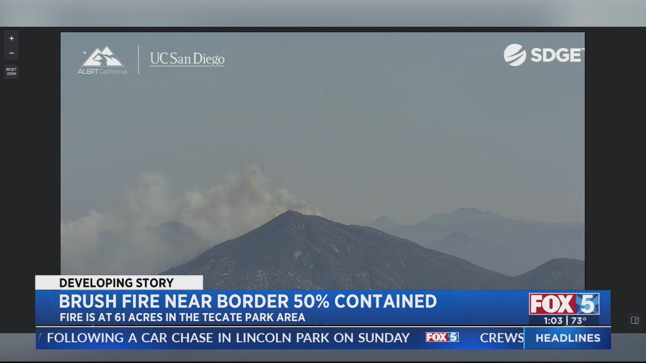 Brush fire near border 50% contained – FOX 5 San Diego & KUSI News
