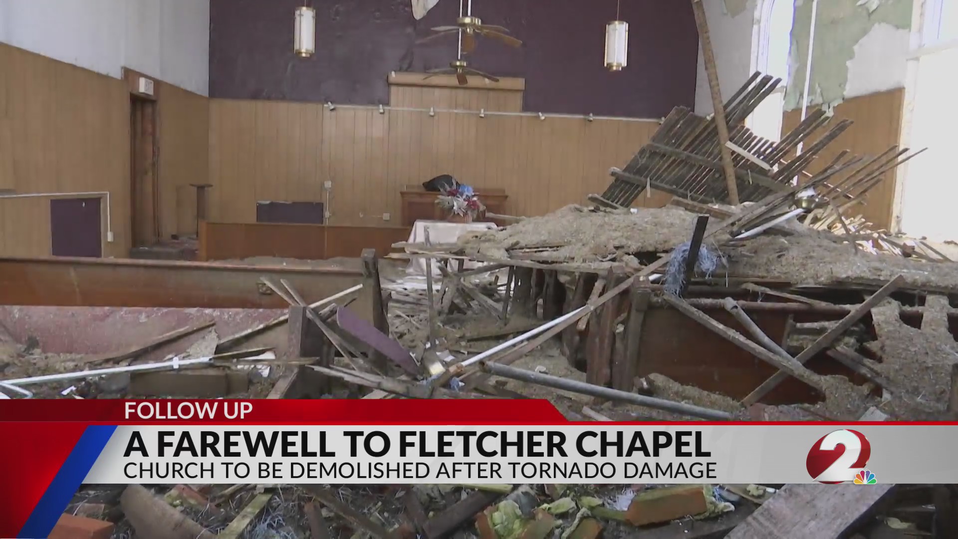 Fletcher Chapel to be demolished after tornado damage suffered in 2024 ...