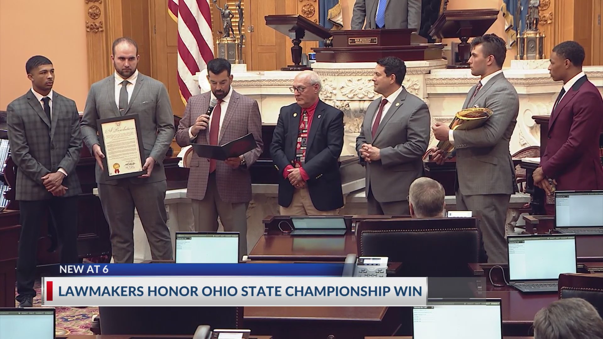 Ohio Senate honors title-winning Ohio State football team at Statehouse ...