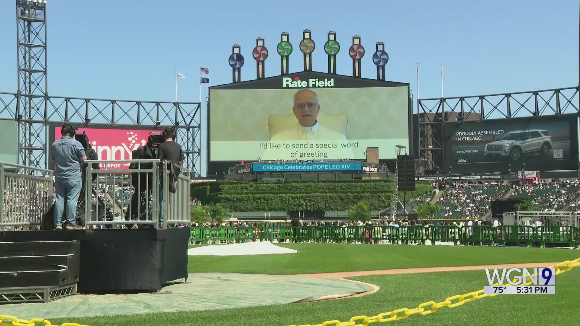 Thousands attend celebration for Pope Leo XIV at Rate Field – WGN-TV