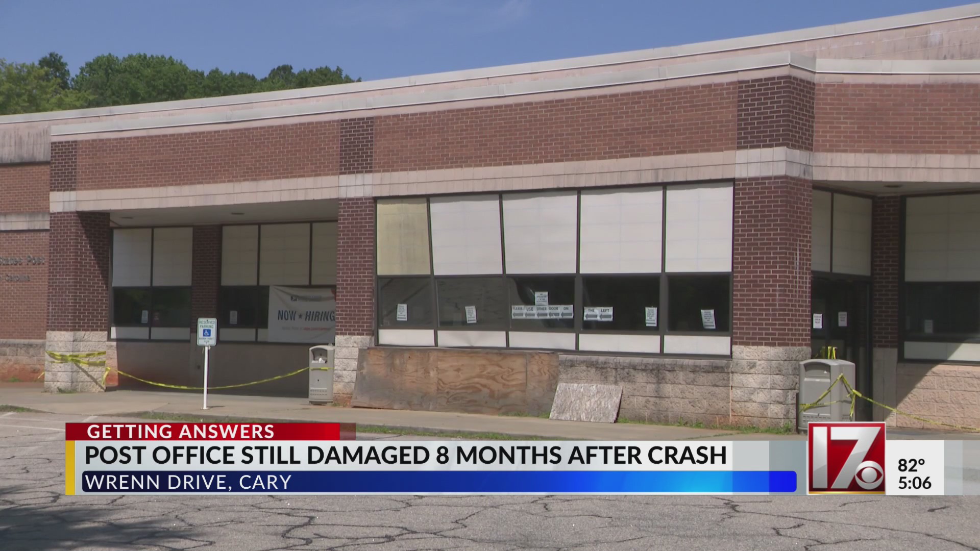 Cary post office still damaged 8 months after crash – CBS17.com