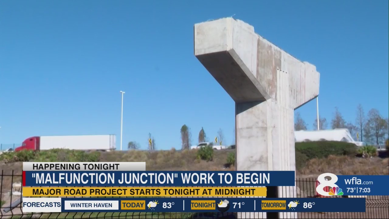 Major road closures planned during “malfunction junction” work – WFLA