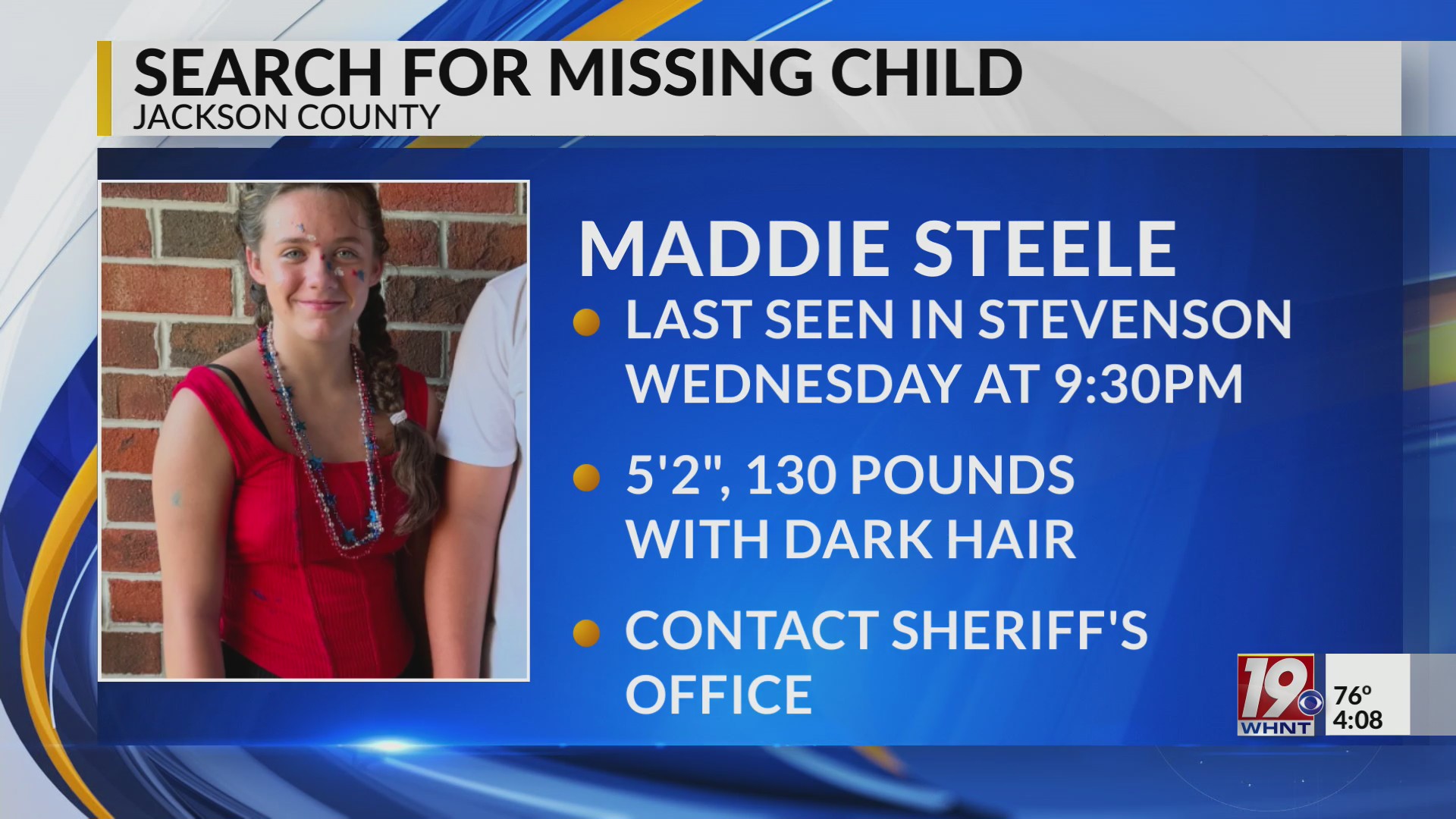 Search For Missing Child | March 13, 2025 | News 19 at 4 p.m. – WHNT.com