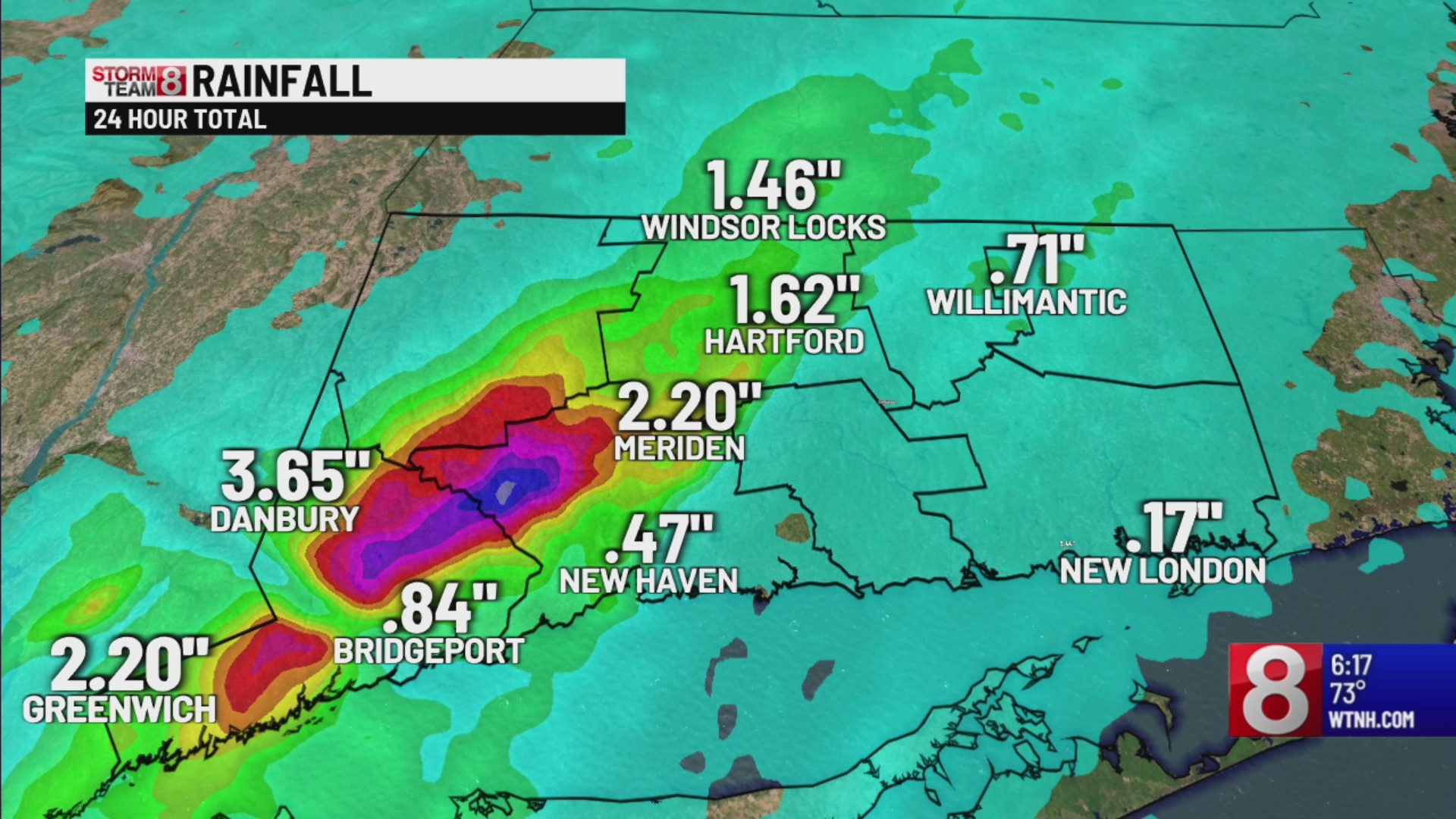 Sunday night weather forecast (8/18) – WTNH.com