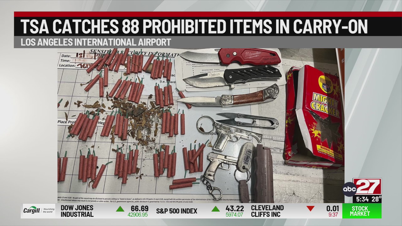TSA catches 88 prohibited items in carry-on – ABC27