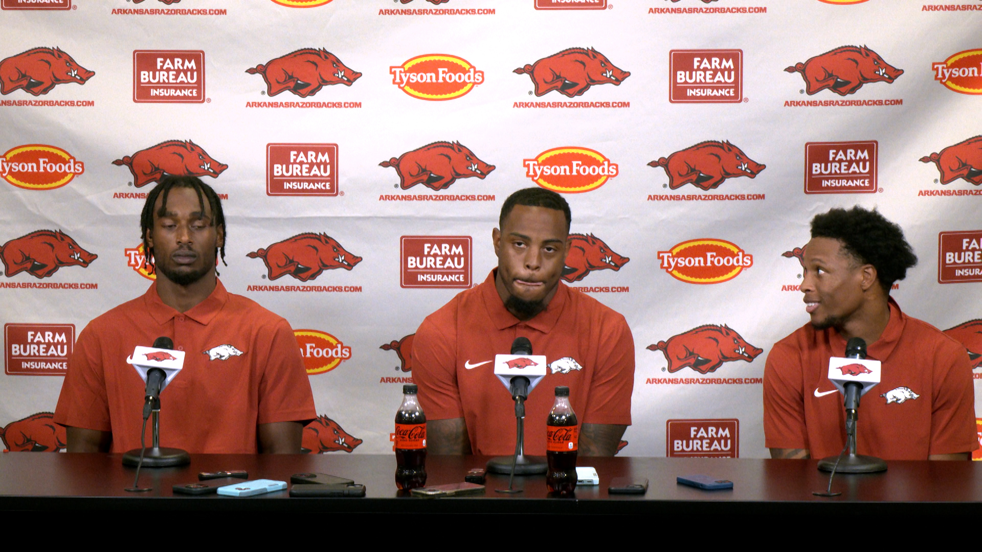 O’Mega Blake, Monte Harrison, and Raylen Sharpe talk fall camp – KNWA FOX24