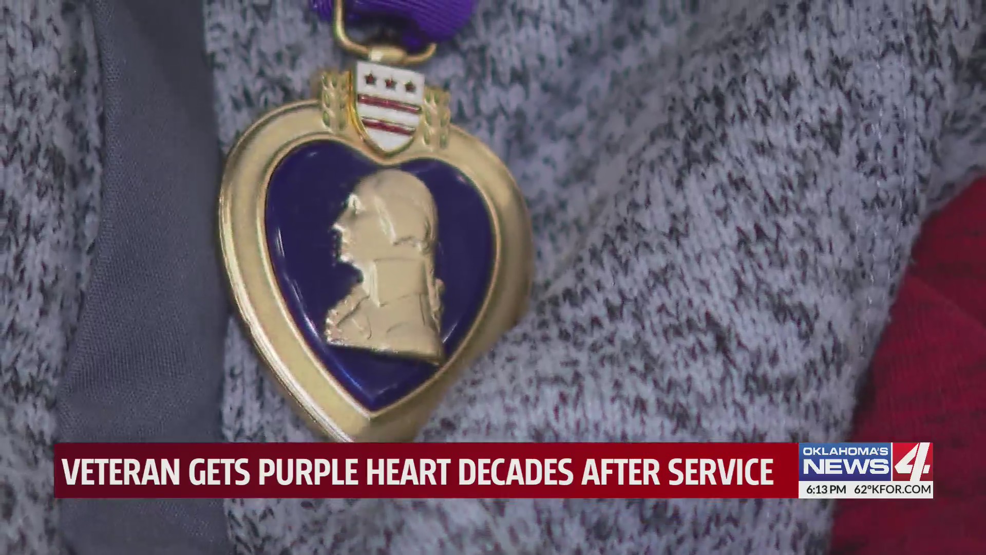 Veteran gets Purple Heart decades after service – KFOR.com Oklahoma City