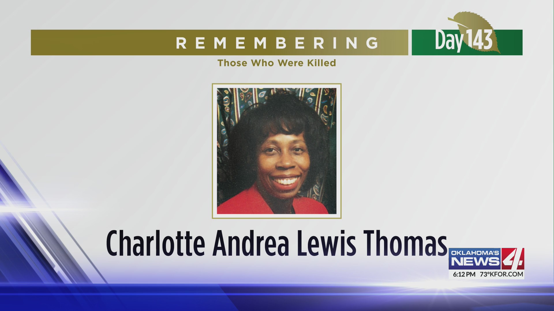 168 Days to remember those lost in the OKC bombing: Charlotte Andrea Lewis Thomas – KFOR.com ...