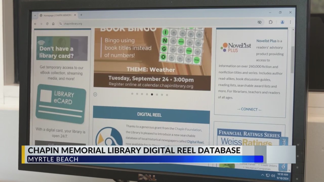 Chapin Memorial Library in Myrtle Beach gets new online database – WBTW