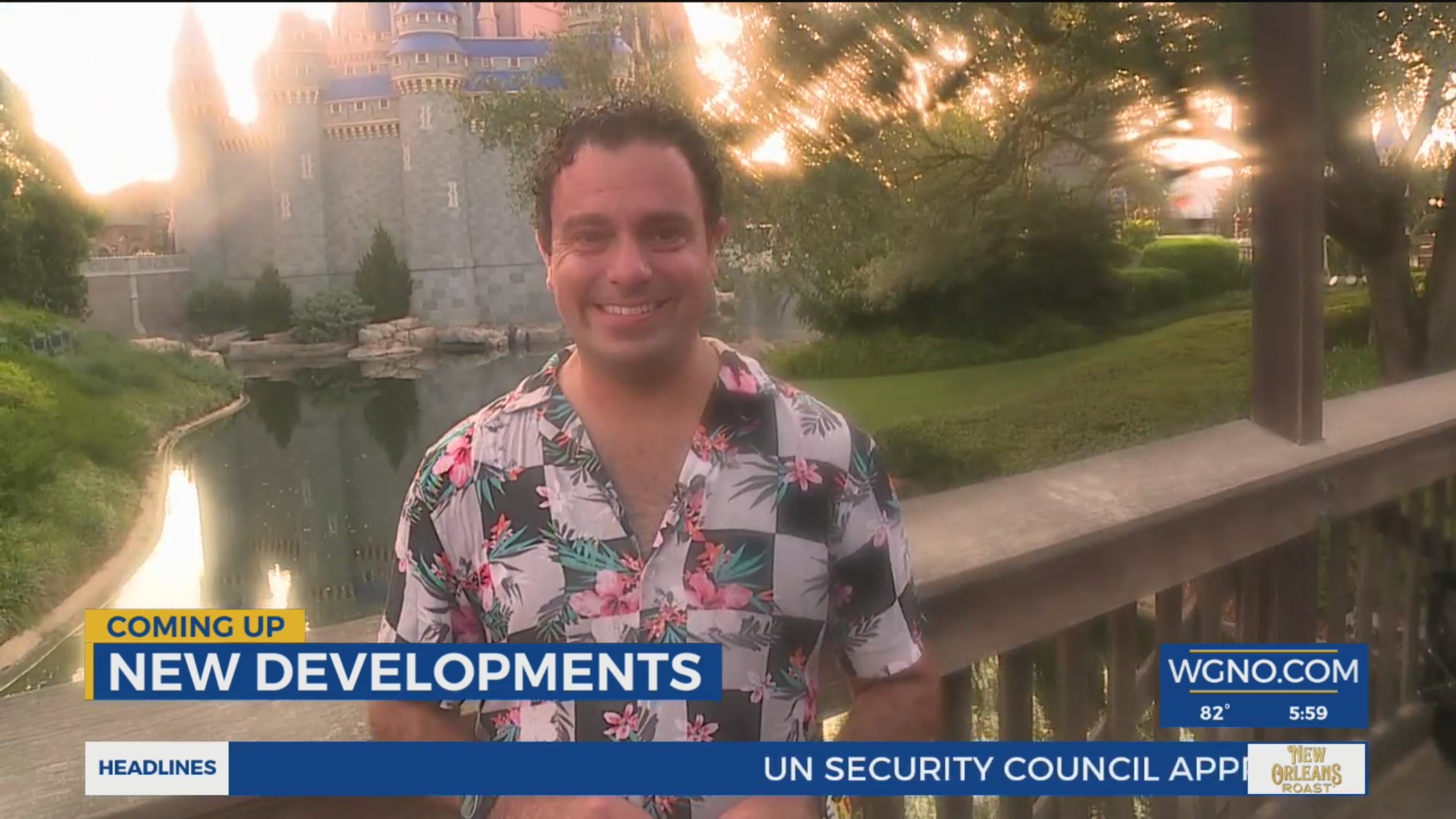 Kenny Lopez is at Cinderella’s Castle – WGNO