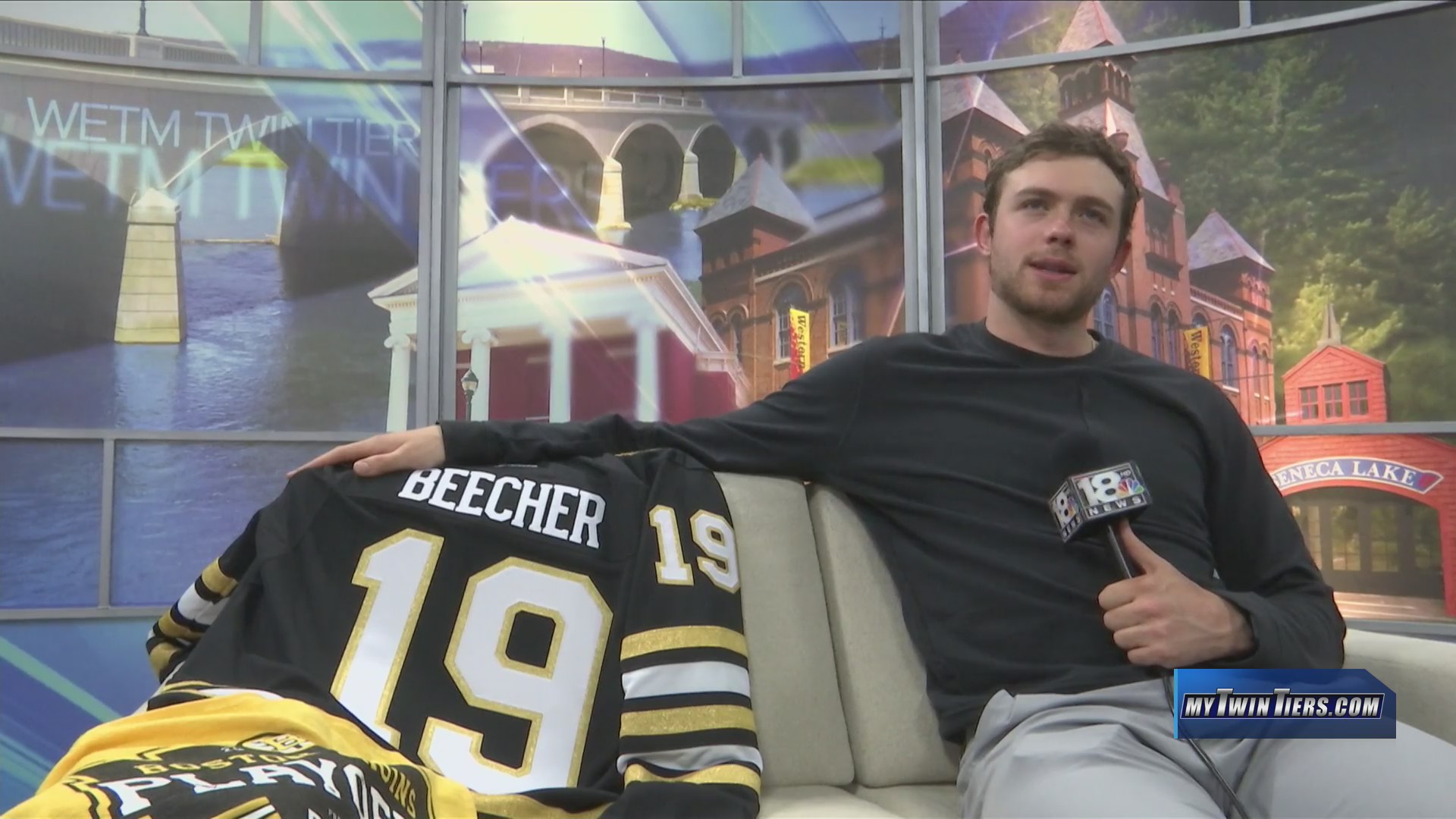 Elmira’s Johnny Beecher reflects on first NHL season – WETM ...