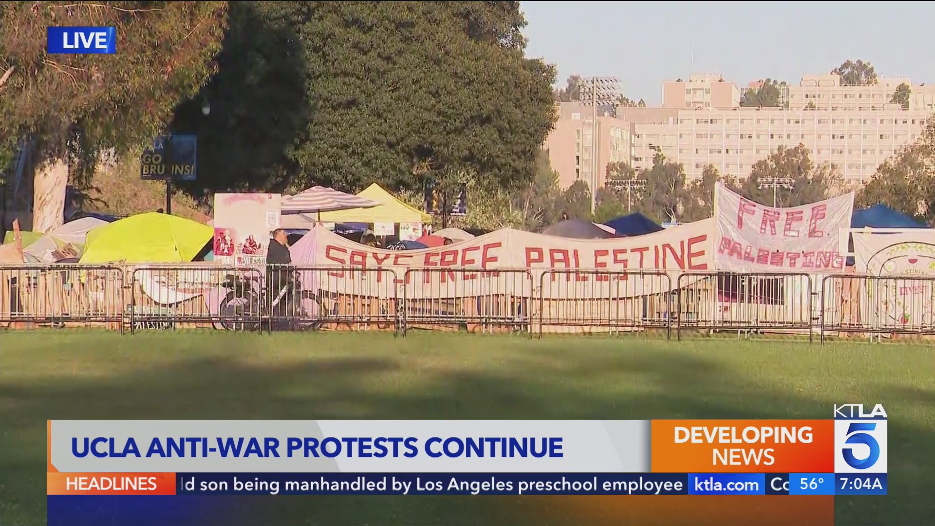 UCLA students staging counter-protest as campus encampment grows – KTLA