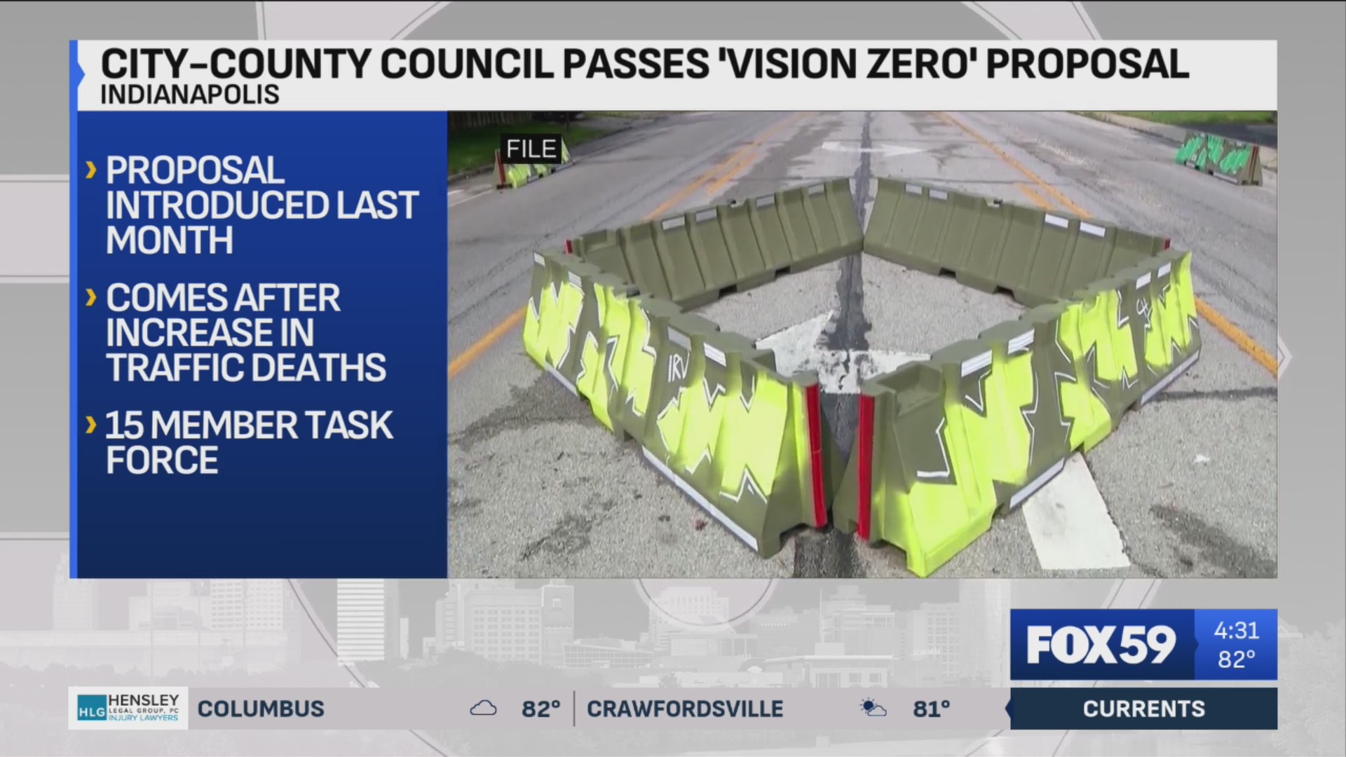 Indianapolis City-County Council passes ‘Vision Zero’ proposal – Fox 59