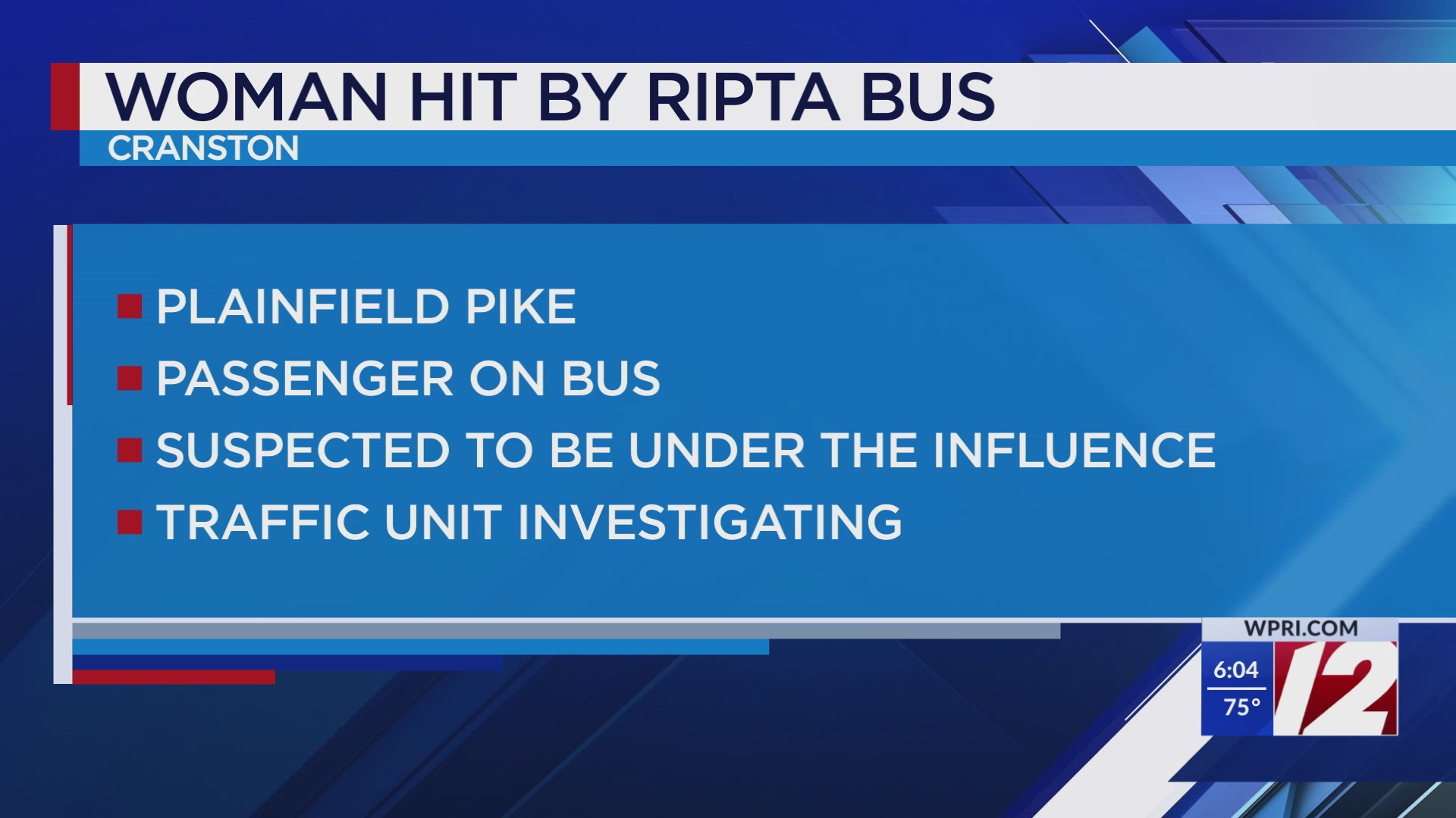 Woman injured by RIPTA bus after getting dropped off – WPRI.com