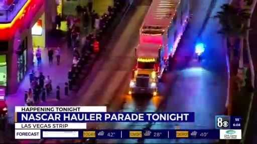 Vegas-native leads Hauler Parade up the Strip ahead of spring NASCAR ...