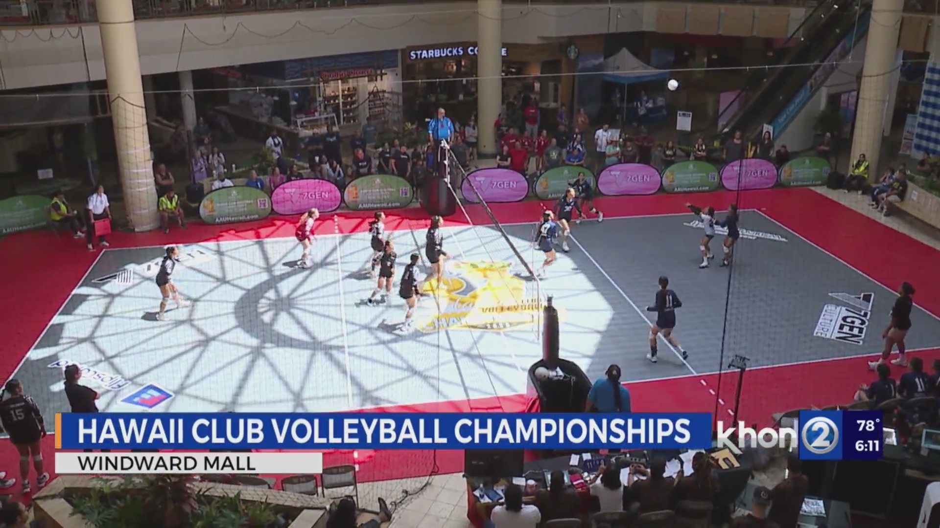 Windward Mall converts to a volleyball court for the weekend – KHON2