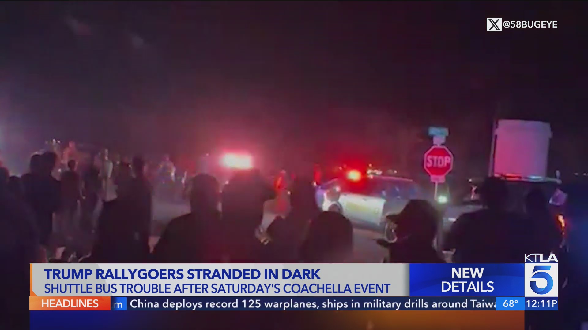 Trump supporters stranded in the hot desert after Coachella rally – KTLA