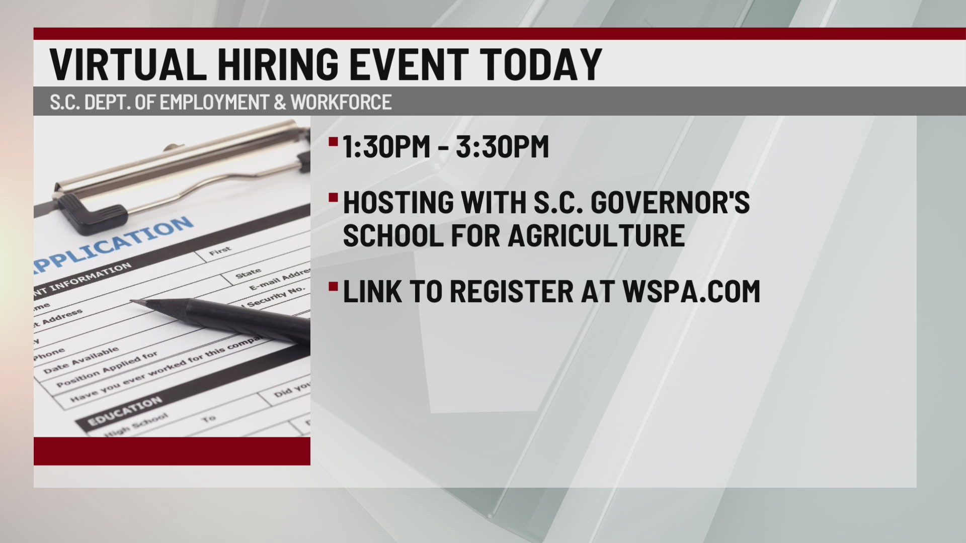 SC organizers host virtual hiring event – WSPA 7NEWS