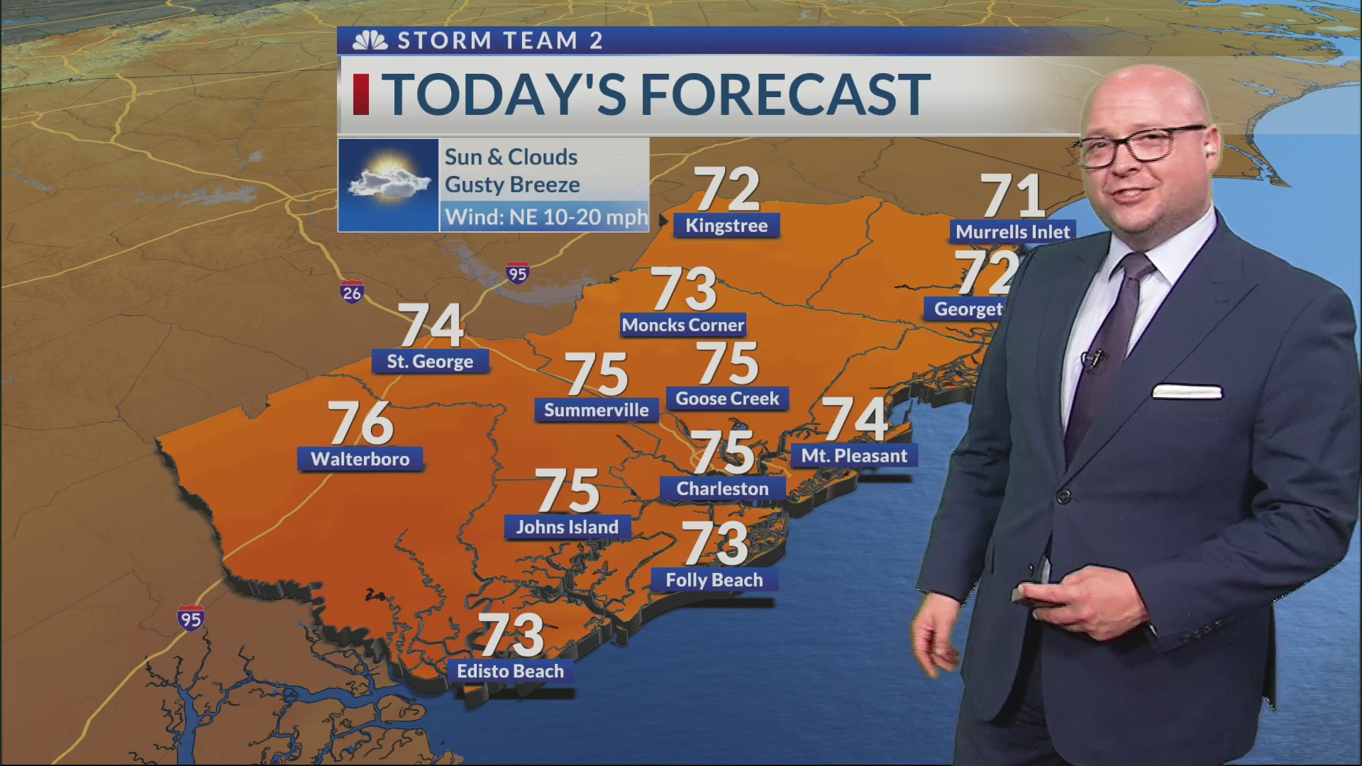 Saturday morning weather forecast with Josh Marthers – WCBD News 2
