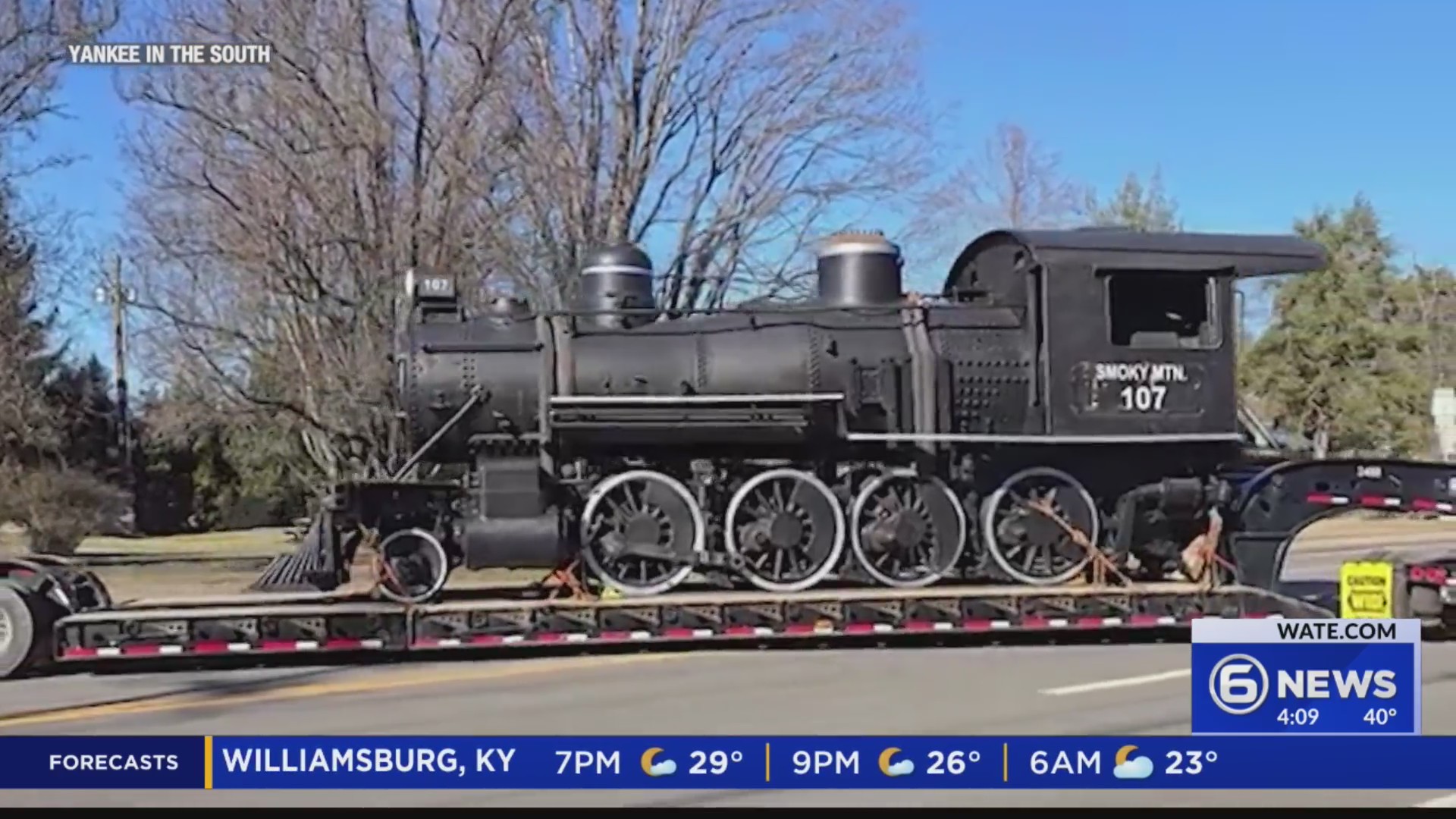Engine 107 departs Dollywood, exchanged for Hurricane Helene relief ...