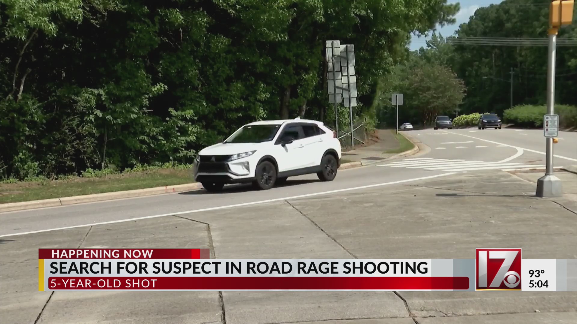 Searching for road rage suspect in road rage shooting where 5 year old shot – CBS17.com