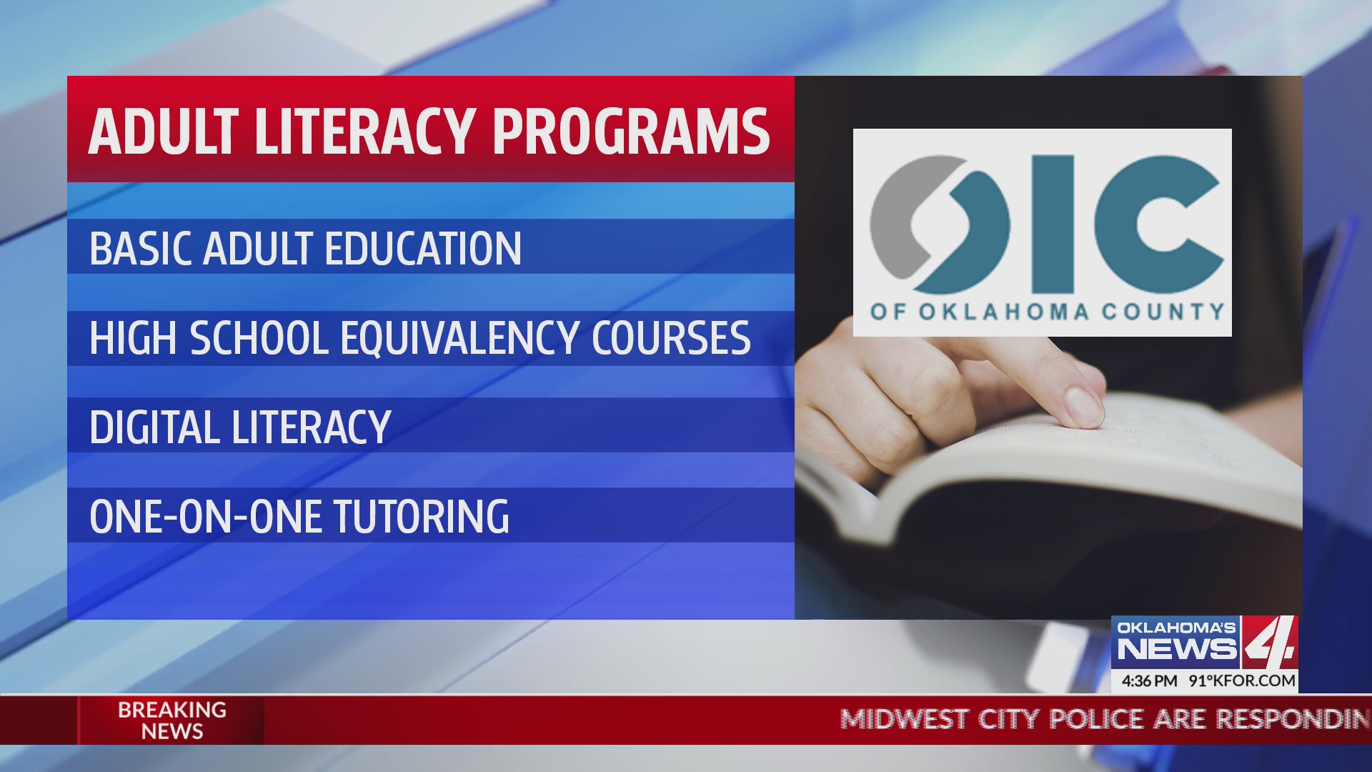 Help is available for adults learning to read – KFOR.com Oklahoma City