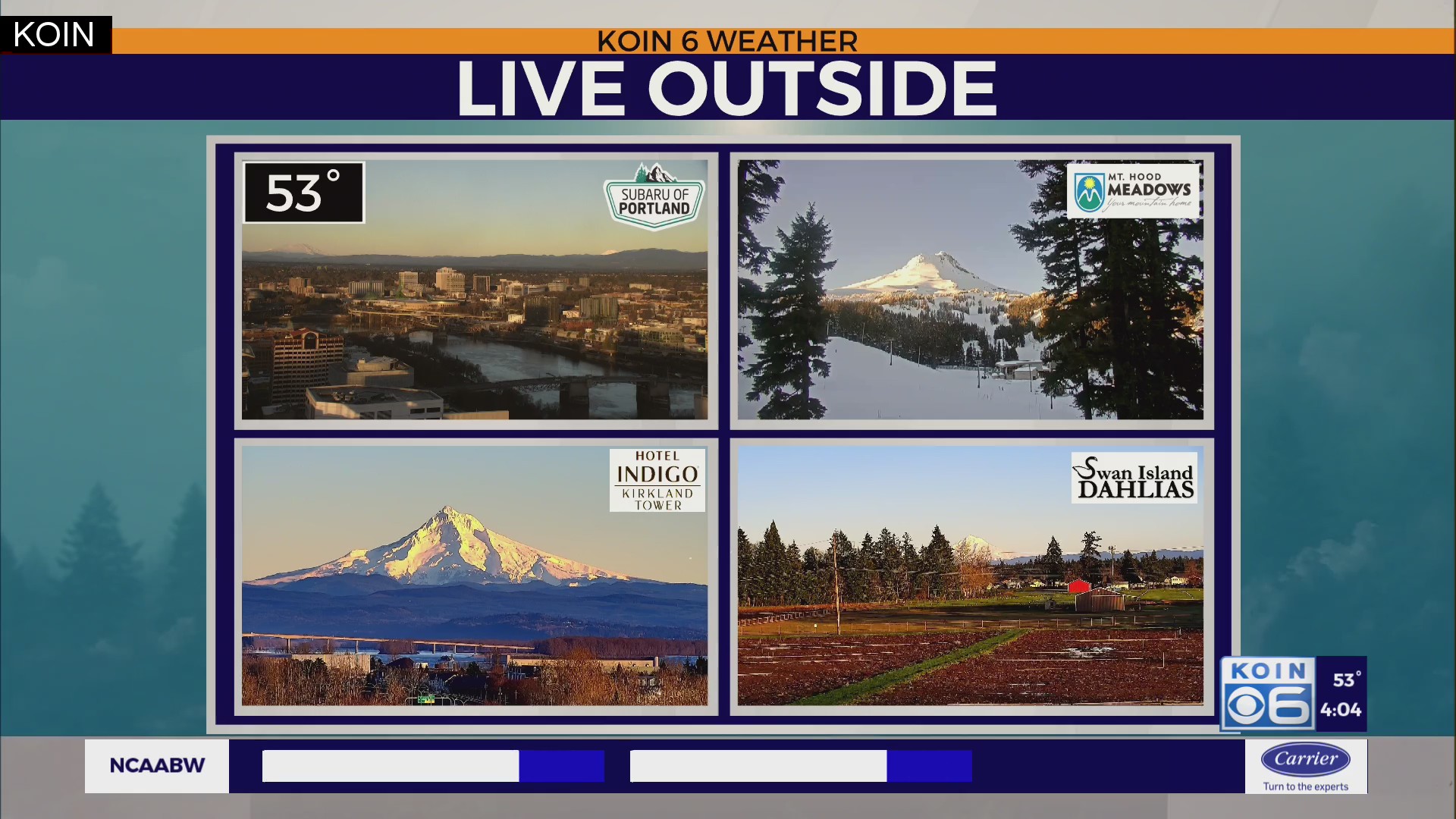 Quad weather cam shot of sunsets #2 – KOIN.com